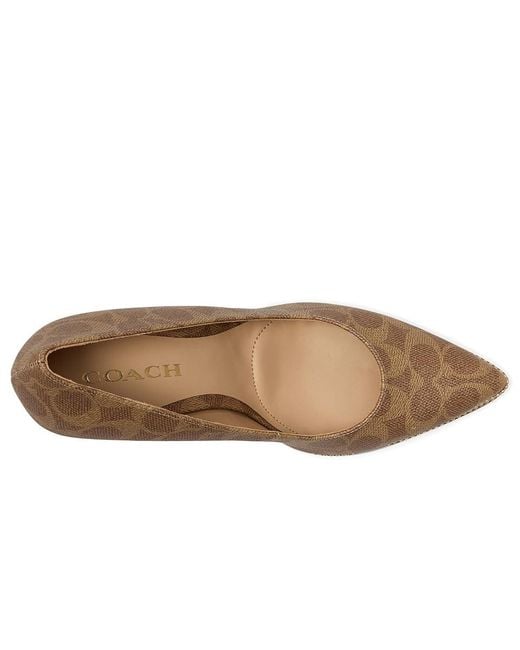 COACH Samantha Signature Coated Canvas Pumps High Heels, Leather/Rubber ...