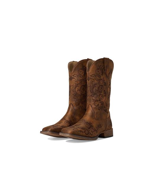 Roper Bailey Laser Cowboy Boots 10.5 B in Brown | Lyst