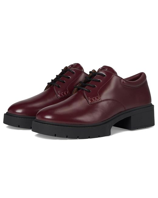 COACH Lyla Leather Derby (Merlot) Shoes in Red | Lyst