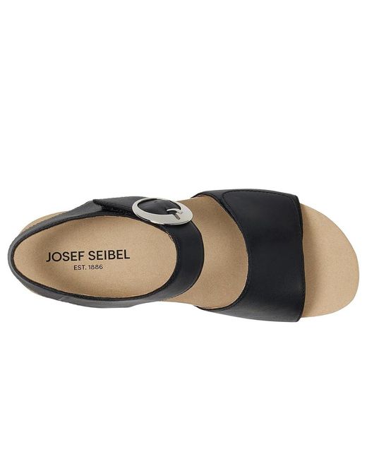 Josef Seibel Quinn 16 Sandals, Leather in Black | Lyst