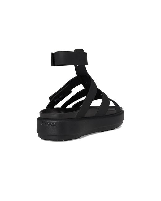 Crocs™ Brooklyn Luxe Gladiator Shoes/ Synthetic in Black | Lyst