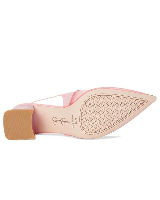 Jessica Simpson Syrina Lucite Slingback Pumps High Heels, Leather ...