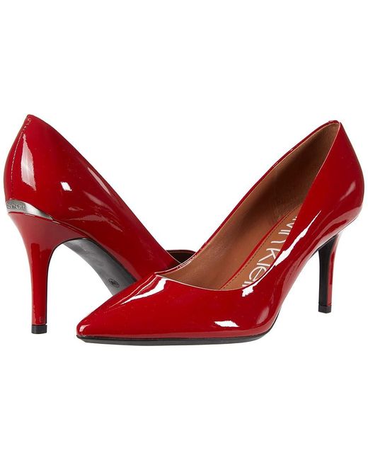 Calvin Klein Gayle Pump High Heels 1 in Red | Lyst