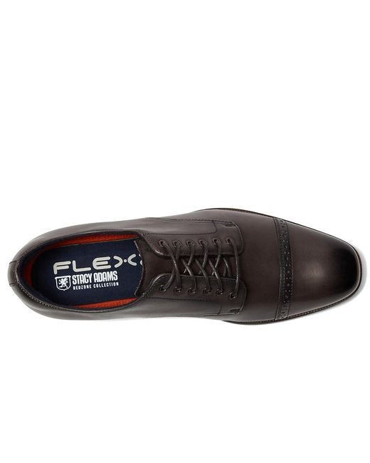 Stacy Adams William Cap Toe Lace-Up Lace Up Wing Tip Shoes, Leather ...
