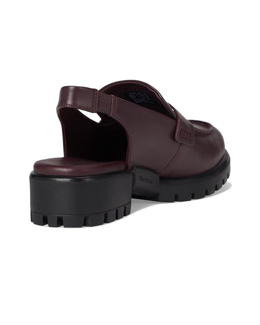 Ecco Modtray Sling Back Penny Loafer Flat Shoes, Leather in Brown | Lyst