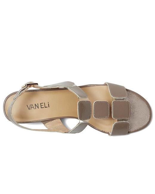 Vaneli Hatty Sandals 8.5 N (Aa) Leather in Metallic | Lyst