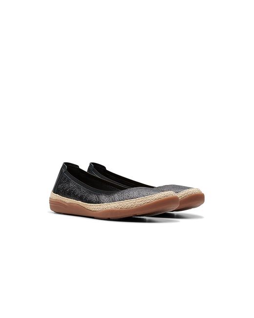 Clarks Elaina Rae ( Leather) Flat Shoes in Black | Lyst