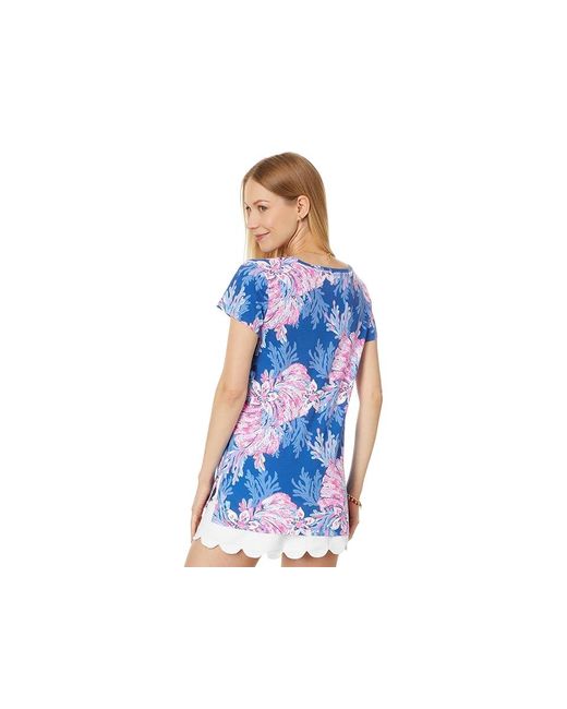 Lilly Pulitzer Meredith Tee (Multi For The Fans) Clothing in Blue | Lyst
