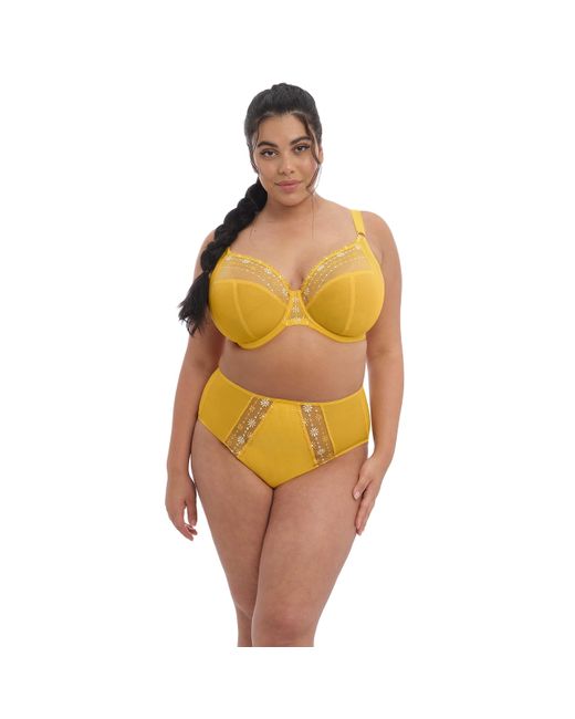 Elomi Synthetic Matilda Underwire Plunge Bra In Yellow Lyst
