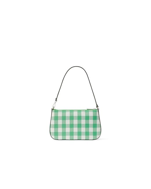 Kate Spade Sam Icon Gingham Field Fabric Mini Pochette (Candy Grass ...