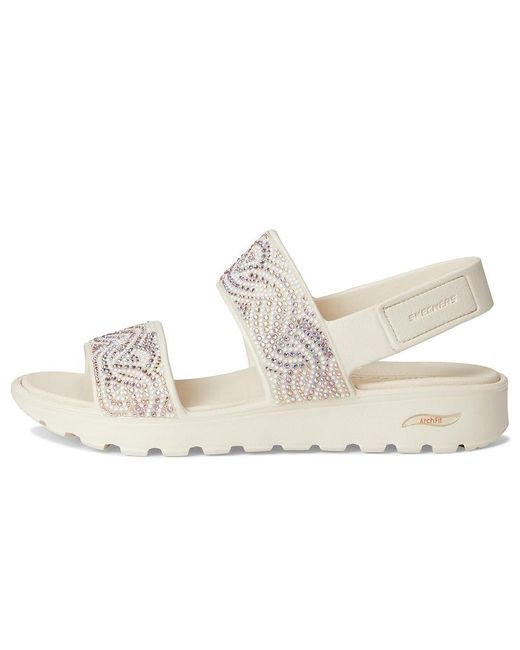 Skechers Foamies Arch Fit Footsteps Double Band With Rhinestones ...