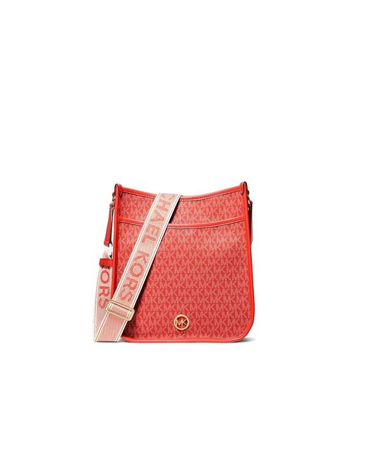 MICHAEL Michael Kors Luisa Large North South Messenger (Spiced Coral ...