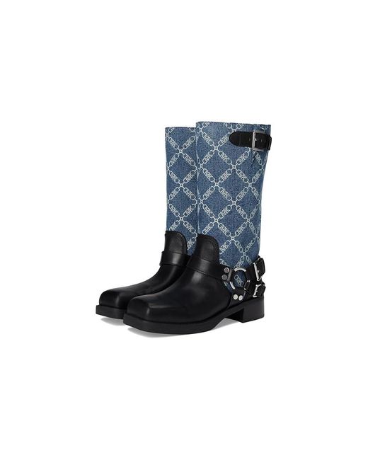 MICHAEL Michael Kors Crosby Moto Boots Boots, Leather in Black | Lyst