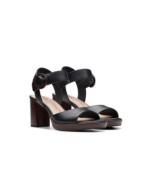 Clarks Ambyrlyn Ruby ( Leather) Sandals in Black | Lyst
