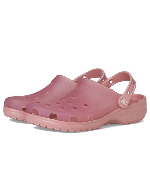 Crocs™ Classic Frosted Clog Slippers 8 in Pink | Lyst