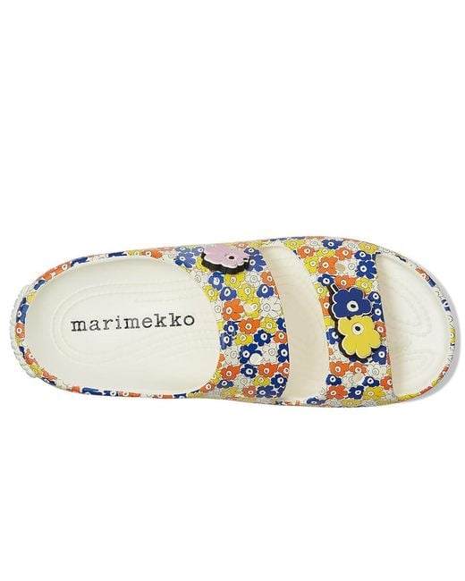 Crocs™ Marimekko Classic Slides Wedge Shoes Floral/Marimekko 9 in White | Lyst