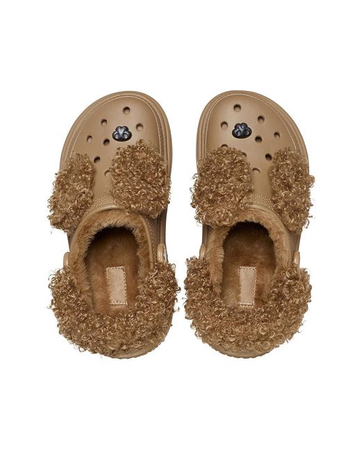 Crocs™ Faux Fur Lined Clogs in Metallic | Lyst