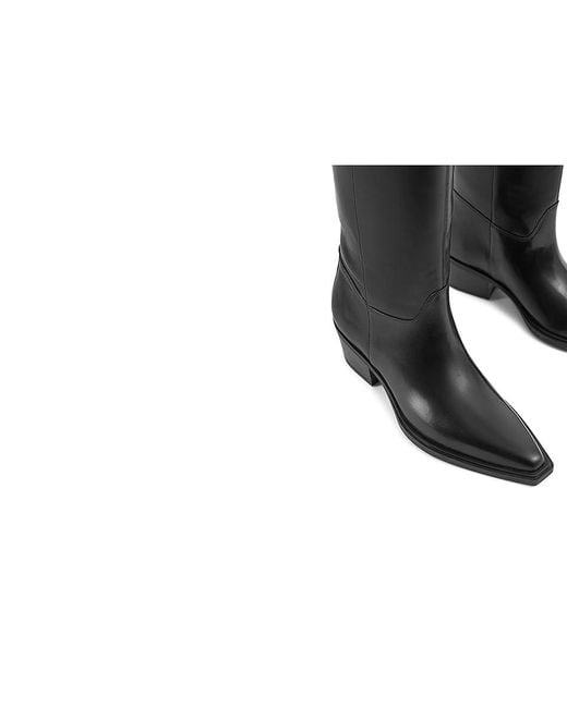 Vagabond Shoemakers Kelsey Leather Tall Western Boots in Black | Lyst