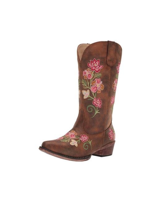 Roper Riley Floral Cowboy Boots 11 B in Brown | Lyst