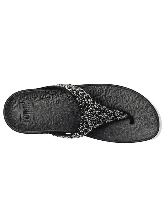 Fitflop Lulu Crystal-Mix Toe-Post Sandals Sandals 6 M (B) Rubber in ...
