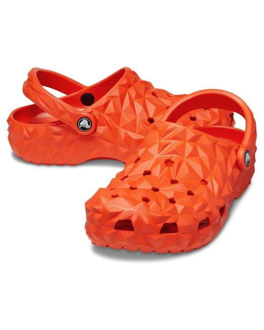 Crocs™ Classic Geometric Clog In Orange Lyst