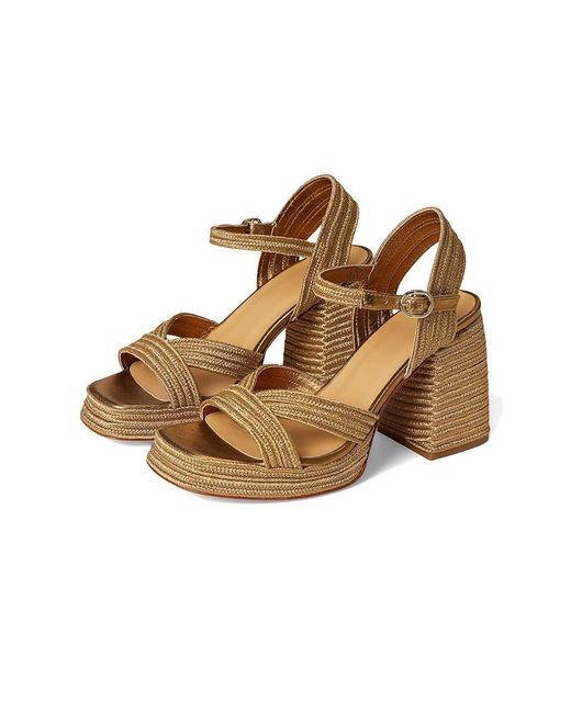 Castañer Valle Metallic Sandal Sandals, Synthetic in Brown | Lyst