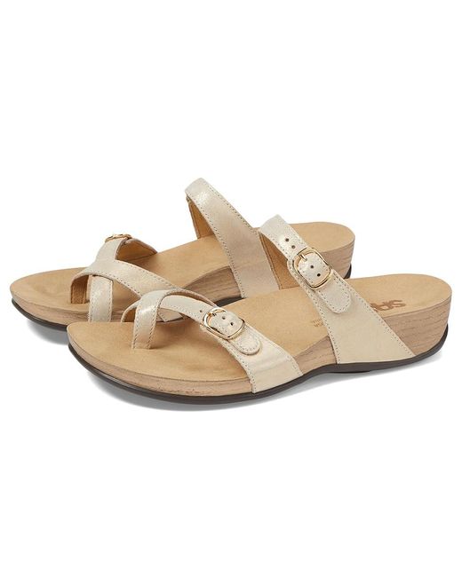 SAS Shelly Adjustable Toe Loop Slide Sandal Shoes 7.5 W in Black | Lyst