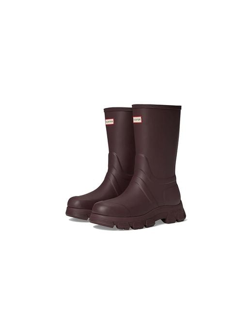 HUNTER Micah Rain Boots, Rubber in Brown | Lyst