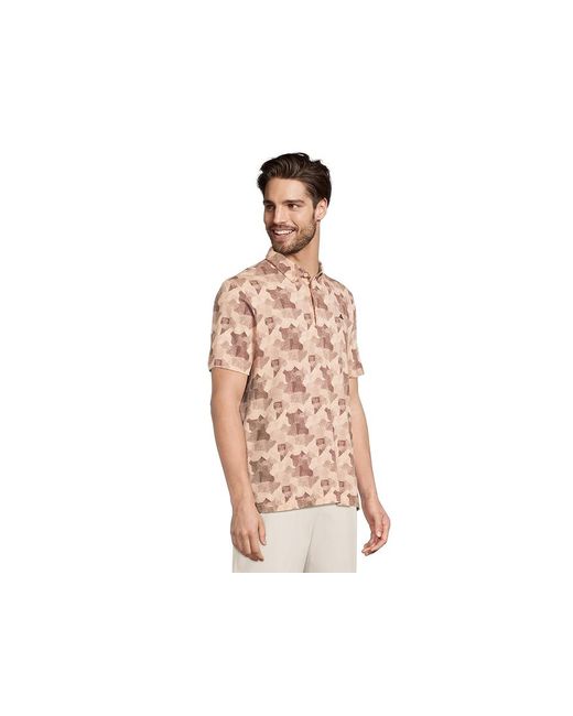 adidas Originals Go-To Printed Golf Polo Shirt Short Sleeve Knit Powder ...