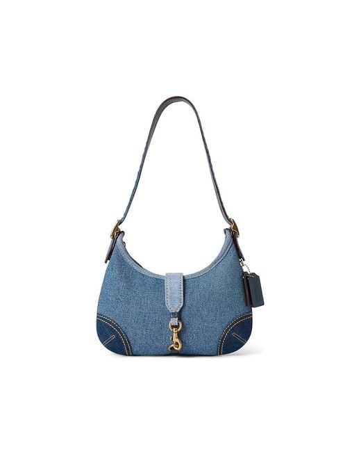 COACH Hamptons Hobo Handbags in Blue | Lyst