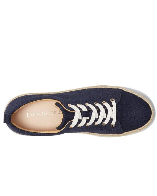 Jack Rogers Mia Platform Sneaker Shoes, Canvas in Blue | Lyst