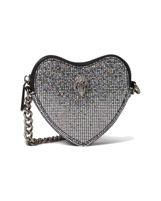 Kurt Geiger Micro Heart Crossbody in Gray | Lyst