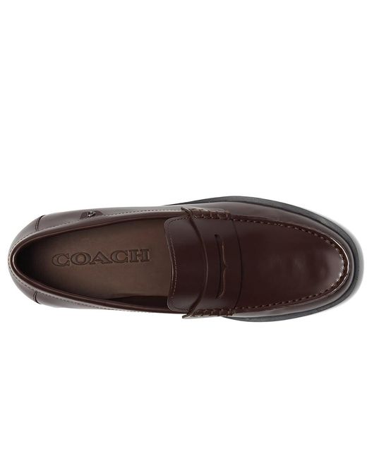 COACH Reagan Loafer (Maple) Lace Up Wing Tip Shoes in Brown for Men | Lyst
