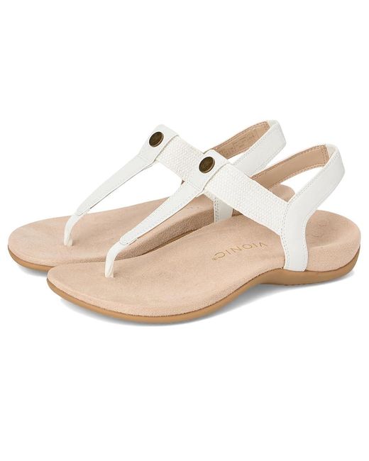 Vionic Brea Slingback Sandals Wedge Shoes in White | Lyst