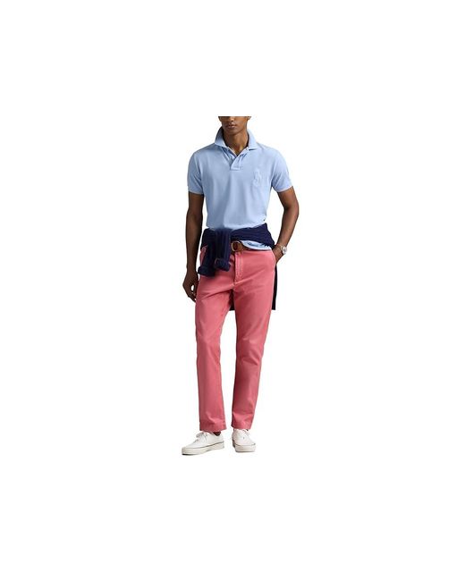 Polo Ralph Lauren Custom Slim Fit Big Pony Mesh Polo Shirt Clothing, Cotton/Mesh in Blue for Men ...