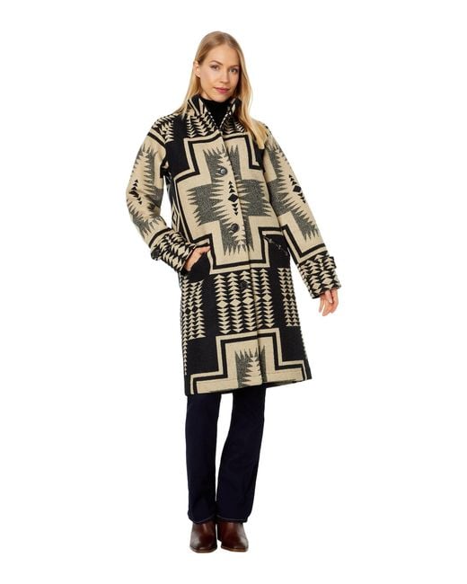 Pendleton Timberline Jacquard Coat in White | Lyst