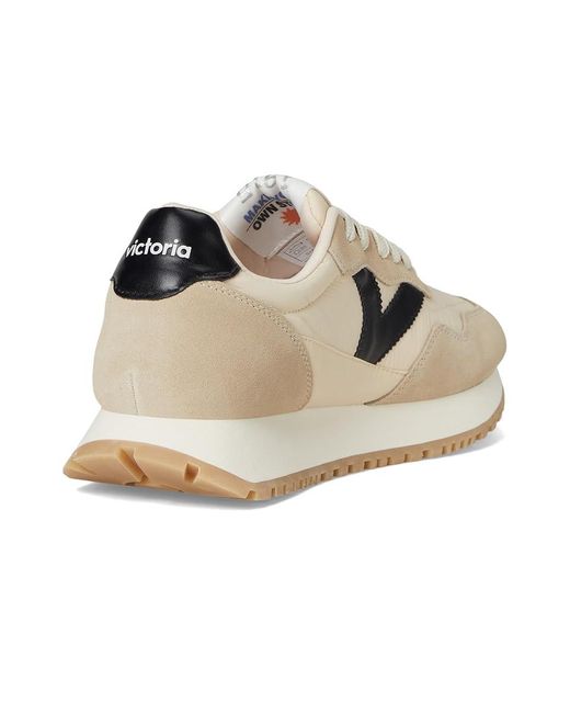 Victoria Viento Suede Nylon Athletic Shoes in Black | Lyst