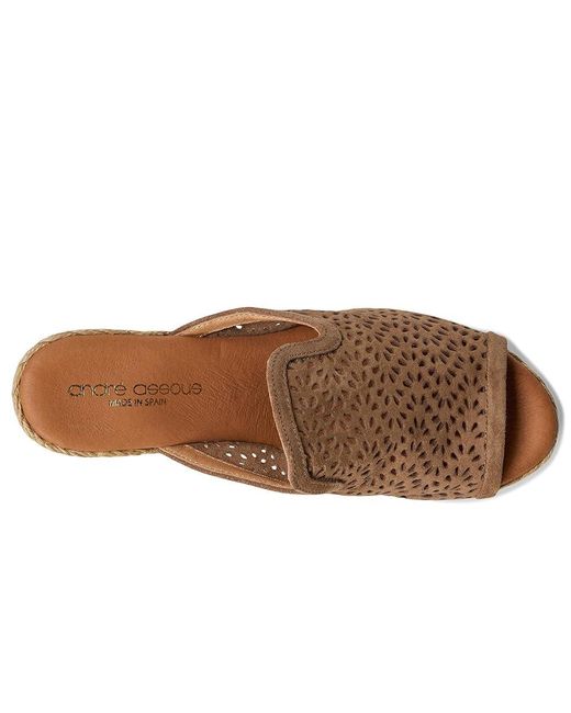 Andre Assous Nissa Wedge Shoes in Brown | Lyst