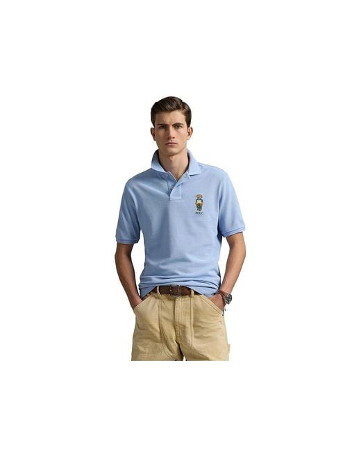 Polo Ralph Lauren Classic Fit Polo Bear Mesh Polo Shirt Clothing Sp25 Chmbry Blu Beach Shp Bear ...