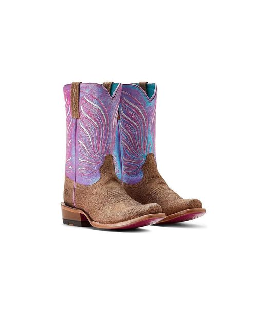 Ariat Futurity Dash Western Boots (Scratched/Azure Sunset) Cowboy Boots ...