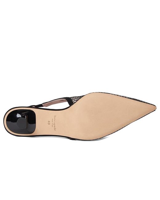 Kate Spade Riley Mesh Slingback Kitten Heel Cold Weather Boots, Leather ...