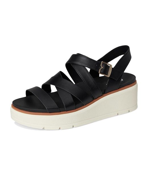 Dr. Scholls Nice Day Max Sun Wedge Shoes, Leather/Rubber in Black | Lyst