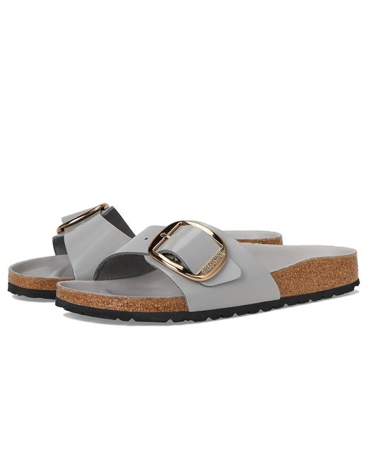 Schãne Birkenstock Madrid Big Buckle Grau Bild