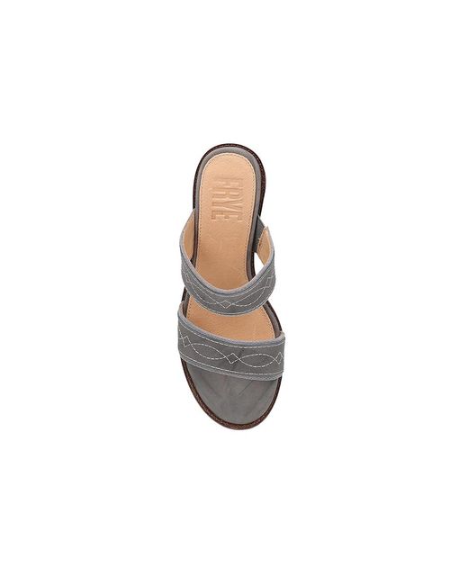 Frye Pipa Woodstock 2 Band Platform ( Sky) Sandals in Gray | Lyst