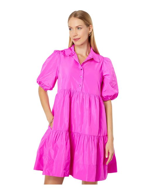 Lilly Pulitzer Crissa Short Sleeve Dress In Pink Lyst