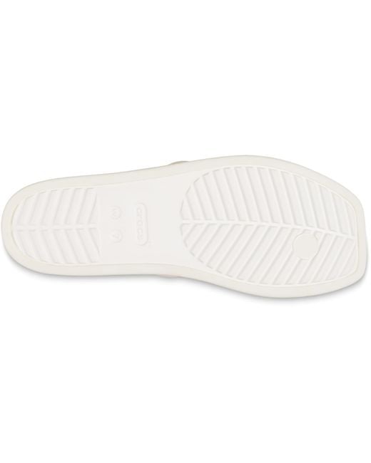 Crocs™ Miami Toe Loop Sandals Flat in White | Lyst