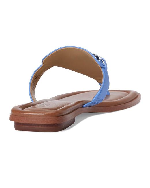 MICHAEL Michael Kors Lena Thong Sandals, Leather in Blue | Lyst