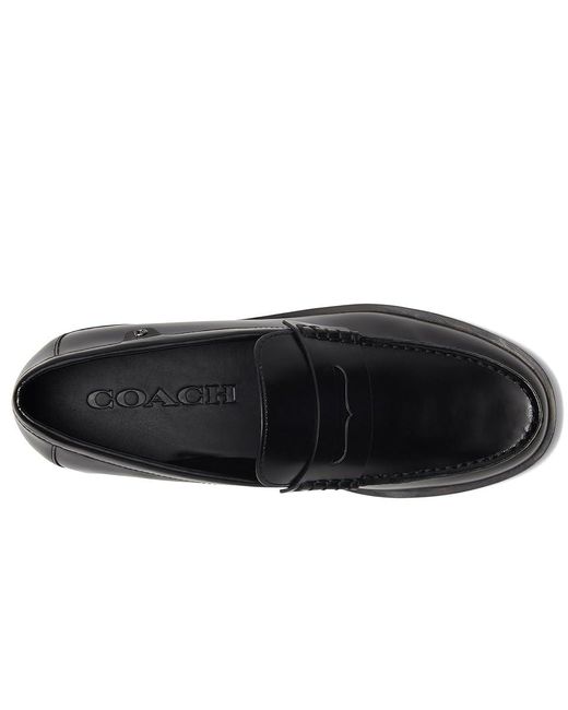 COACH Reagan Loafer () Lace Up Wing Tip Shoes in Black for Men | Lyst