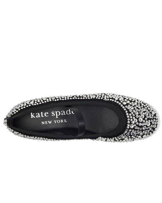Kate Spade Violette Mary Jane Ballet Flat Flat Shoes, Leather in Black ...
