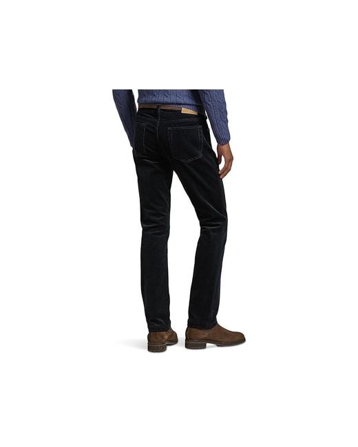 Polo Ralph Lauren Varick Slim Straight Corduroy Pants (Aviator) Clothing in Black for Men | Lyst